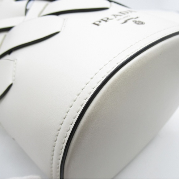 Prada | Bags | Prada All Leather Bucket Woven Braided Ss2 Runway ...